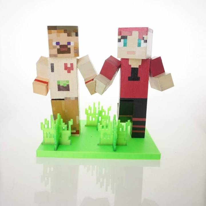 3D Printable Minecraft Diorama by Simone Fontana