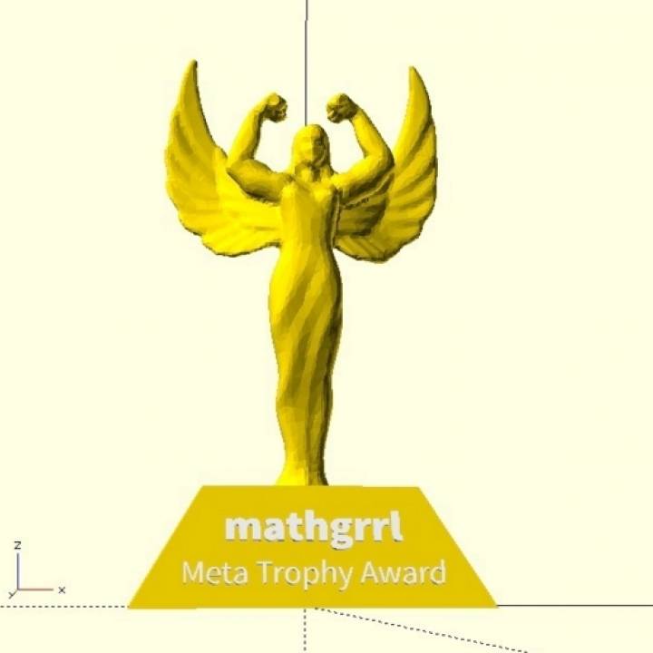 3D Printable Customizable Beefy Trophy + Blender Bake Tutorial by mathgrrl