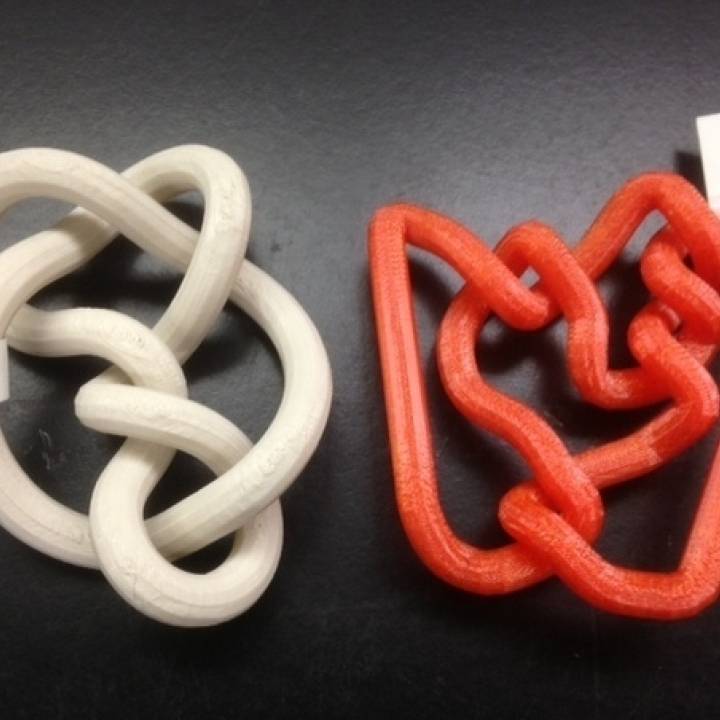 3D Printable Tangle Conformation of Knot 7_5 by mathgrrl