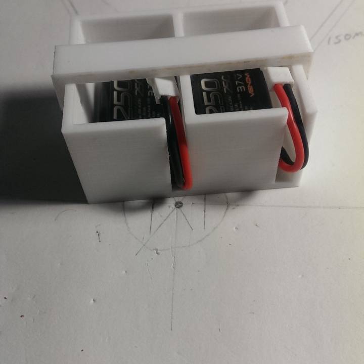 3D Printable 250mah Lipo 6 Battery Holder by Dwarf Star Drones