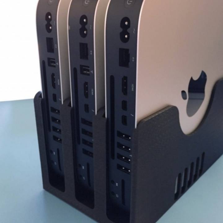 3D Printable Apple Mac mini Vertical Dock by Laura