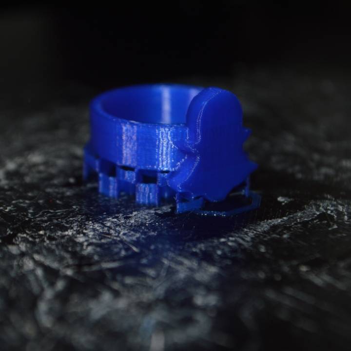3D Printable Snapchat Ring by Dwarf Star Drones