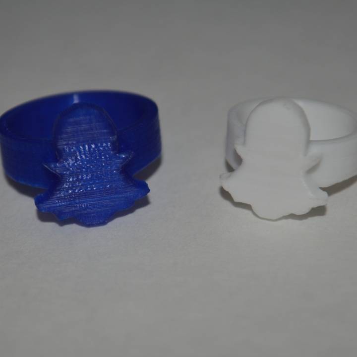 3D Printable Snapchat Ring by Dwarf Star Drones