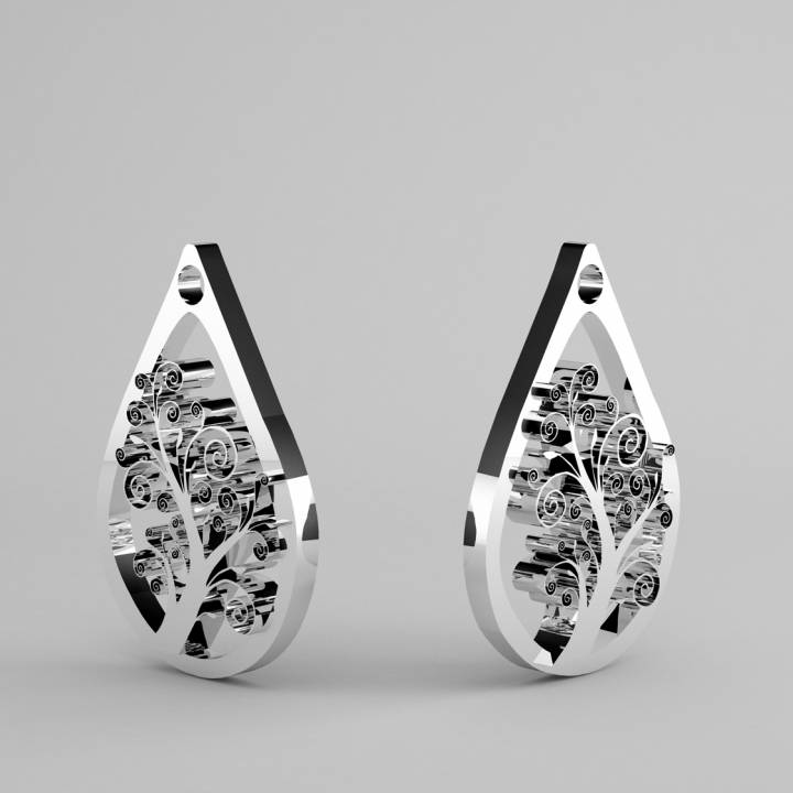 3D Printable earrings or pendant by Riccardo Marcolungo