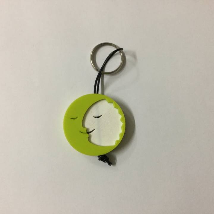 3D Printable Keychain sun moon by Riccardo Marcolungo