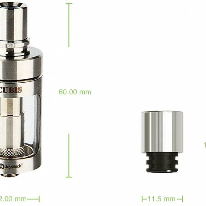 3D Printable Driptip for CUBIS Tank by Hiebe Puz