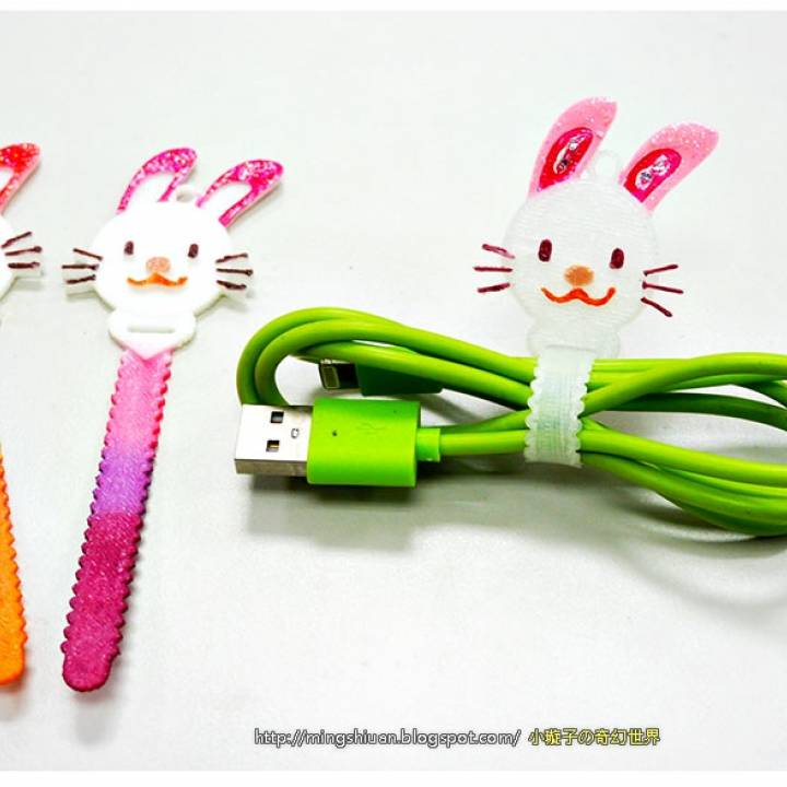 3D Printable Bunny Cable Holder / Bookmarks - Nylon Filament by ...