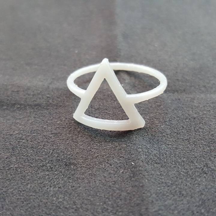 3D Printable Triangle Ring by Line