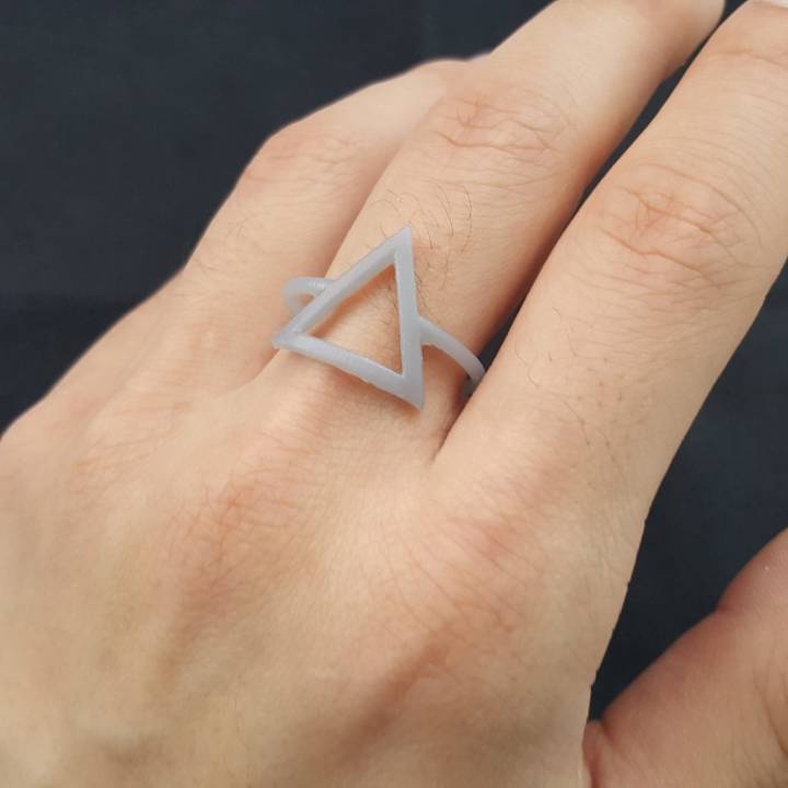 3D Printable Triangle Ring by Line
