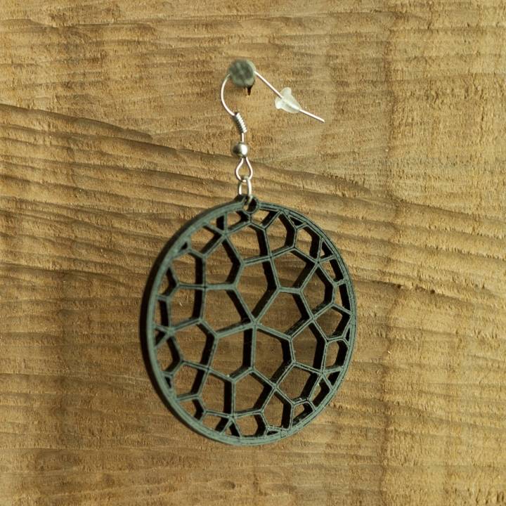3D Printable Earrings floret pentagonal tiling 2 by Michal Fanta