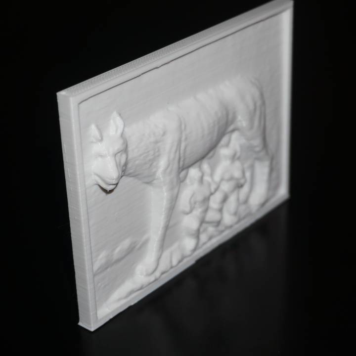 3D Printable Capitoline Wolf Bas-Relief in Deva, Romania by Alban Pllana