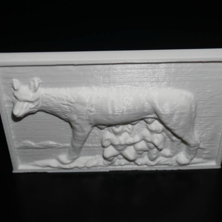 3D Printable Capitoline Wolf Bas-Relief in Deva, Romania by Alban Pllana
