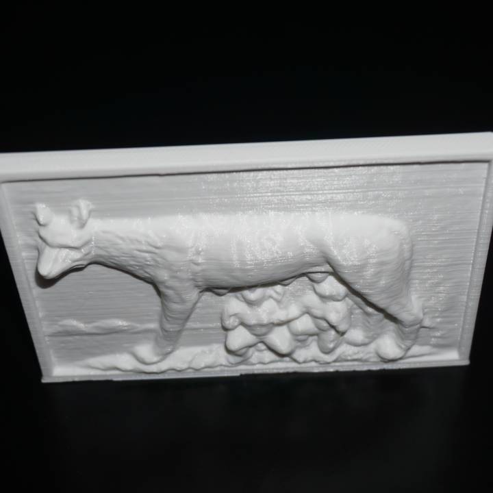 3D Printable Capitoline Wolf Bas-Relief in Deva, Romania by Alban Pllana