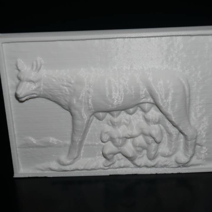 3D Printable Capitoline Wolf Bas-Relief in Deva, Romania by Alban Pllana