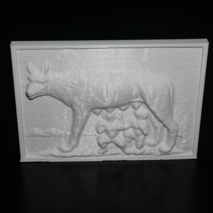 3D Printable Capitoline Wolf Bas-Relief in Deva, Romania by Alban Pllana