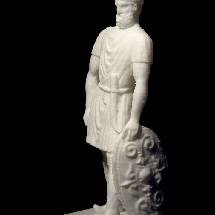 3D Printable Decebalus Standing Statue in Deva, Romania by Alban Pllana