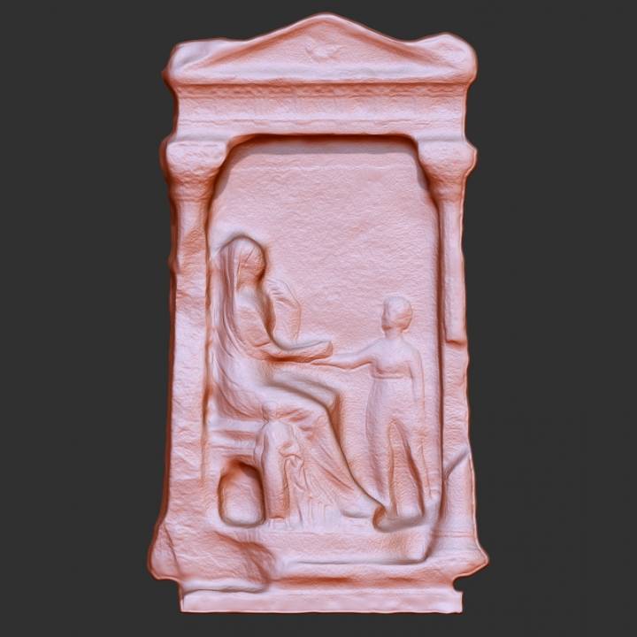 3D Printable Funerary Relief of Aristobulus at The State Hermitage ...