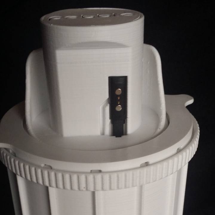 3D Printable Pebble display case with Iris opening. by Matthew Davis