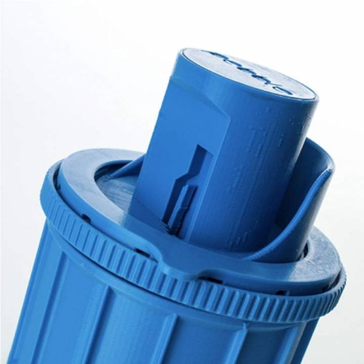 3D Printable Pebble display case with Iris opening. by Matthew Davis