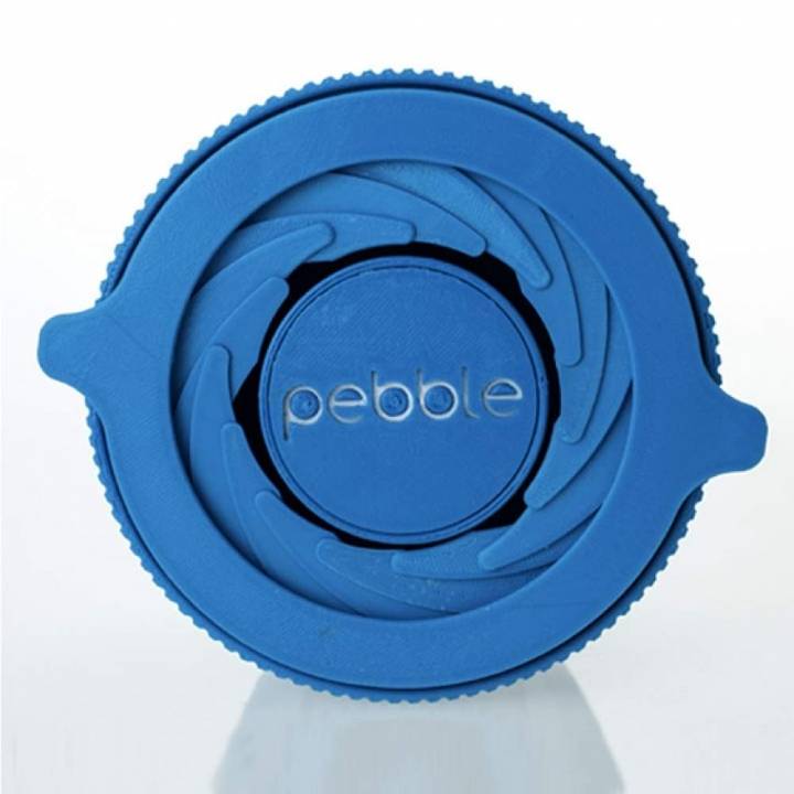 3D Printable Pebble display case with Iris opening. by Matthew Davis