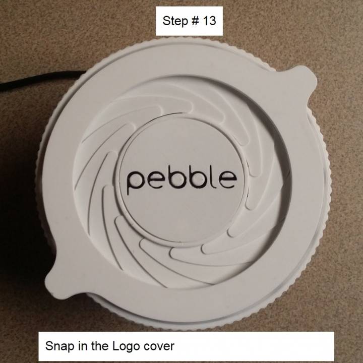 3D Printable Pebble display case with Iris opening. by Matthew Davis