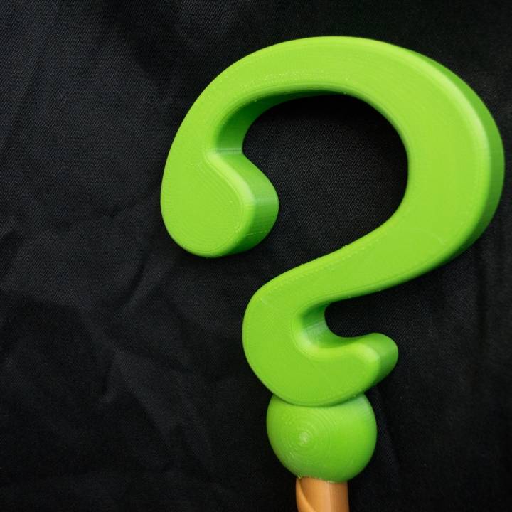 3D Printable Riddler's Cane from Batman Forever by 3D Central
