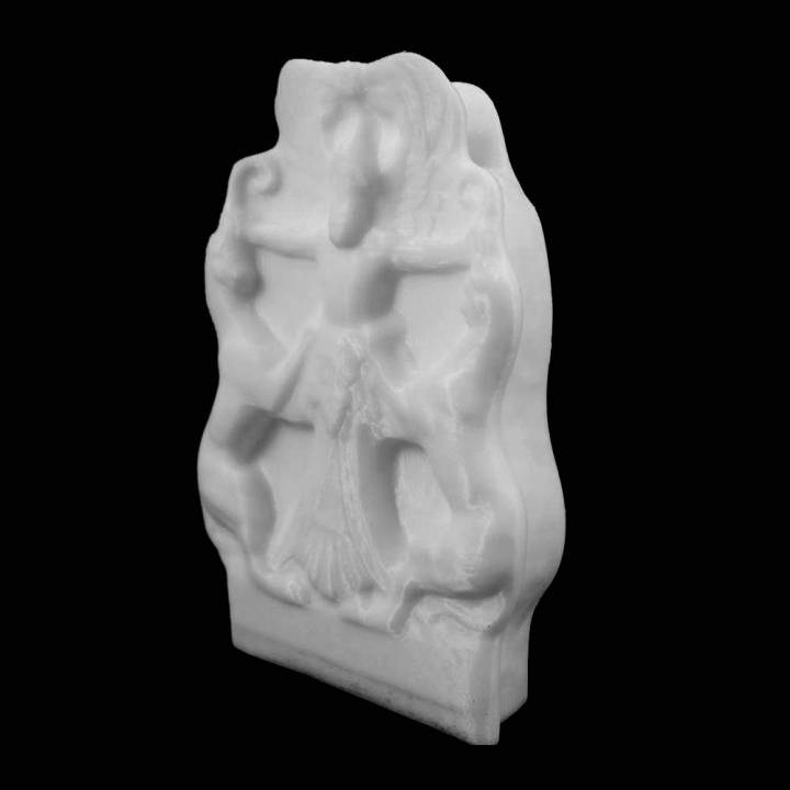 3D Printable Acroterium with a relief depicting Arimaspi holding ...