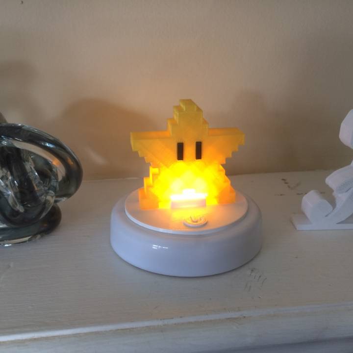 3D Printable Mario Star Night Light by Justin Shook