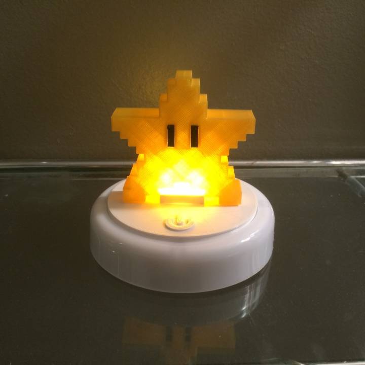 3D Printable Mario Star Night Light by Justin Shook