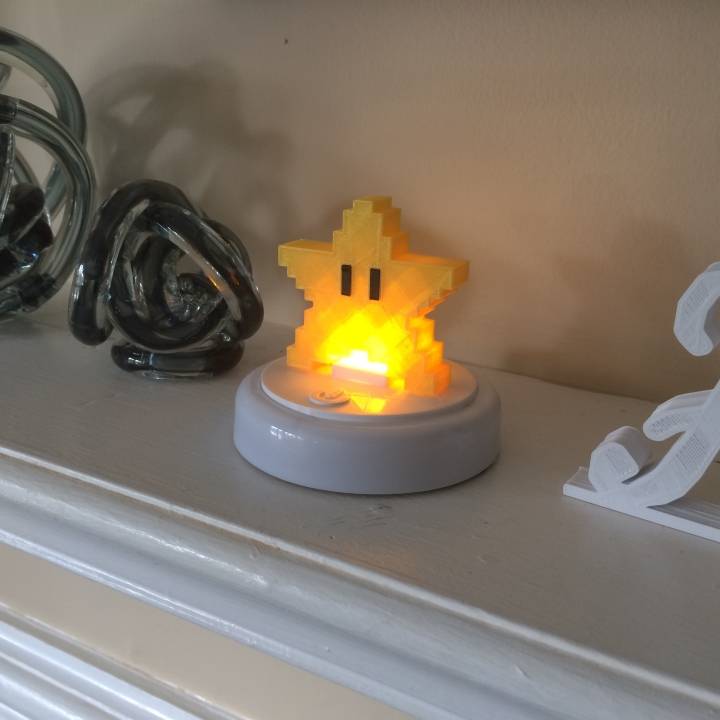3D Printable Mario Star Night Light by Justin Shook
