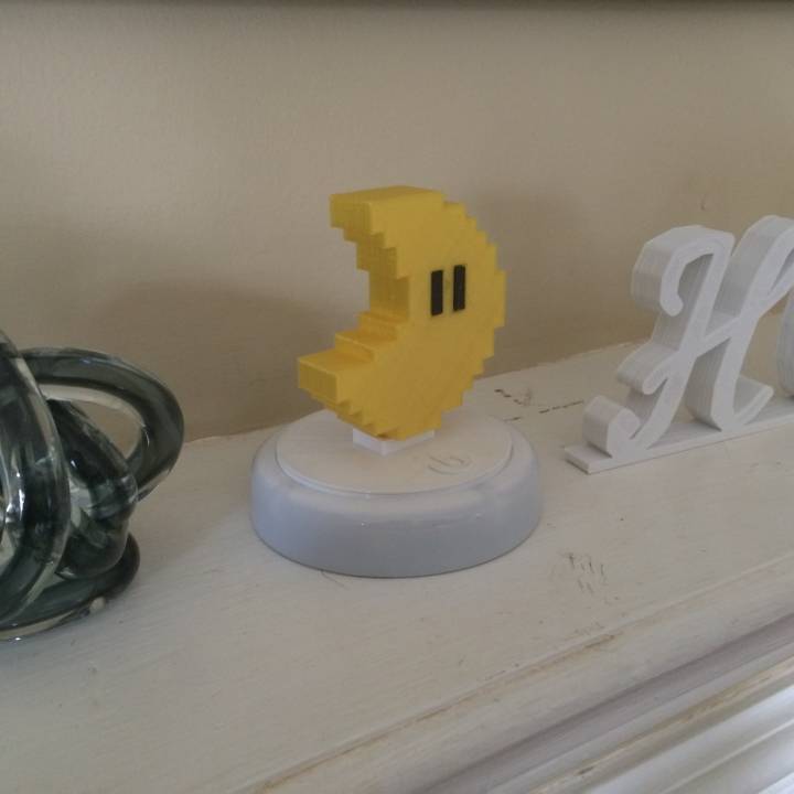 3D Printable Super Mario 16 Bit Moon Night Light by Justin Shook