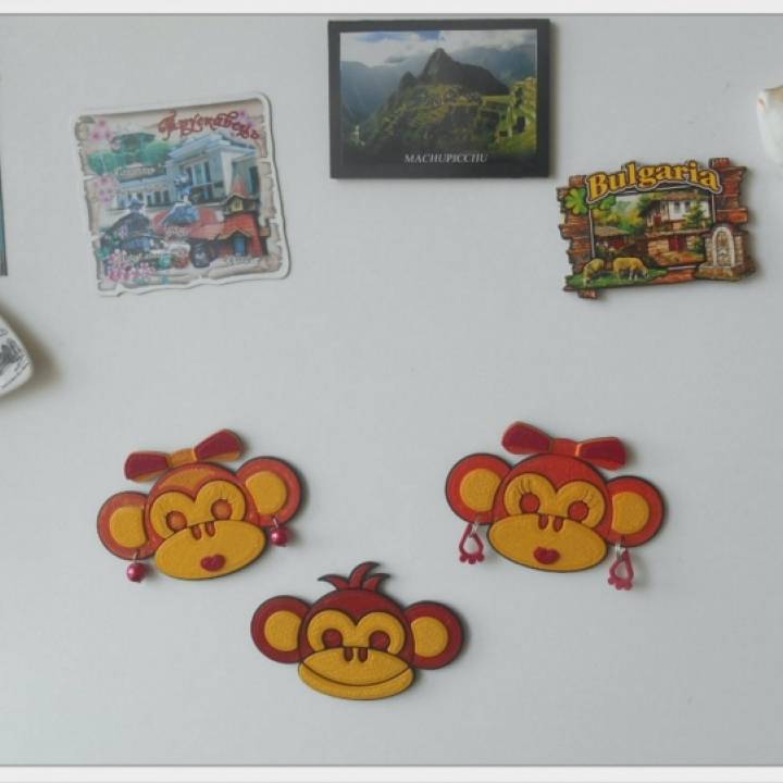 3D Printable Magnet "Monkey Boy" by Tetiana Bulgakova