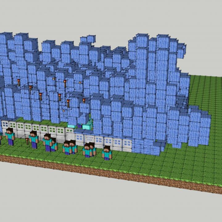3D Printable Bryan's Minecraft Castle by Donald Koh