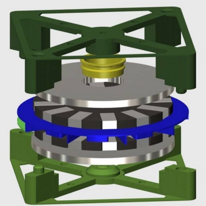 3D Printable Axial flux 3-phase PM Generator by Tetiana Bulgakova
