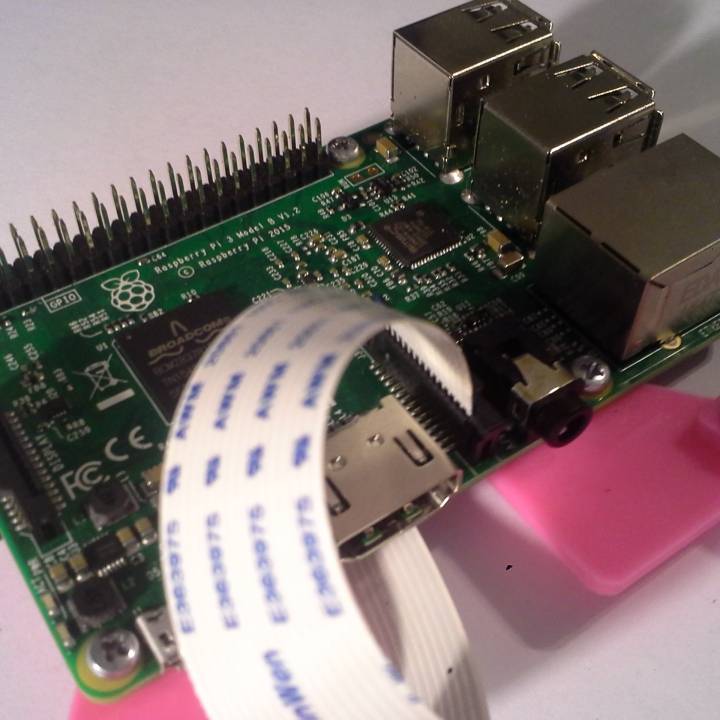 3D Printable Raspberry PI B+ Adjustable Camera Clamp Mount by Mykel Stratus
