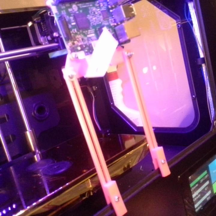 3D Printable Raspberry PI B+ Adjustable Camera Clamp Mount by Mykel Stratus