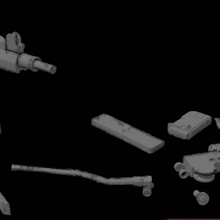 3D Printable Toy gun - mini UZI 9mm submachine gun by Rafael Lacerda