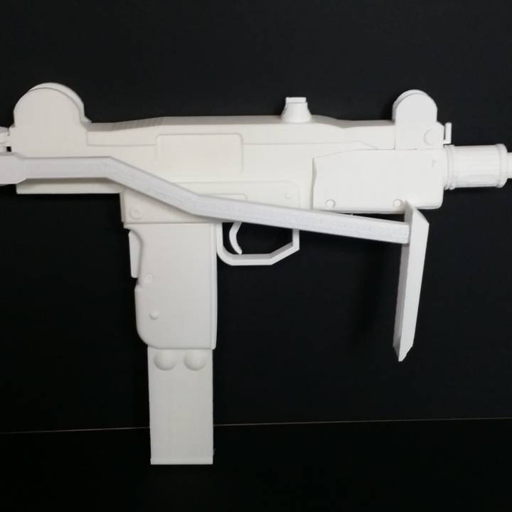 3D Printable Toy gun - mini UZI 9mm submachine gun by Rafael Lacerda