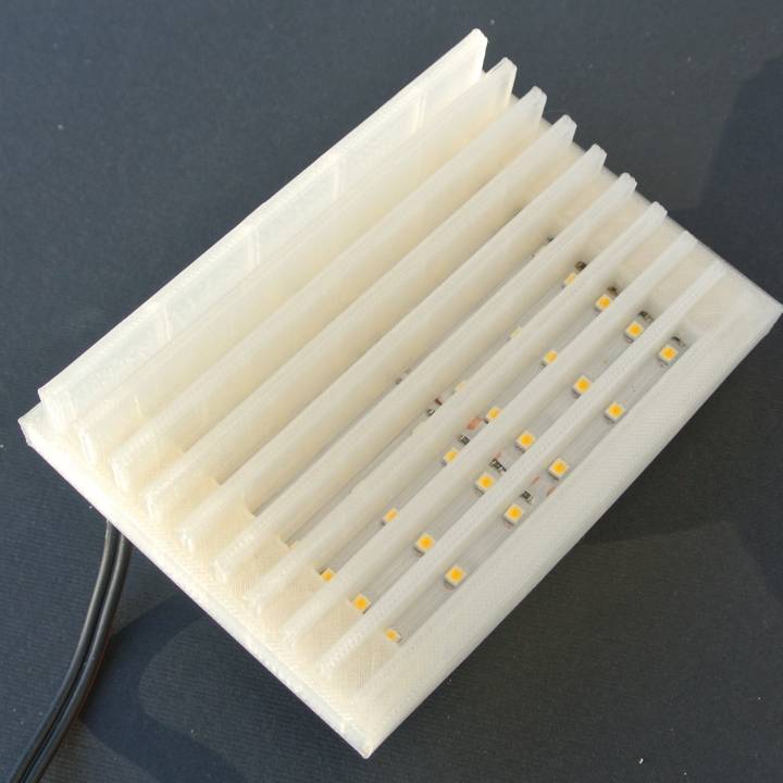 3D Printable Reflector with LED light by 3dprintdesigner