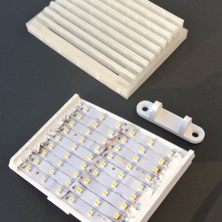 3D Printable Reflector with LED light by 3dprintdesigner