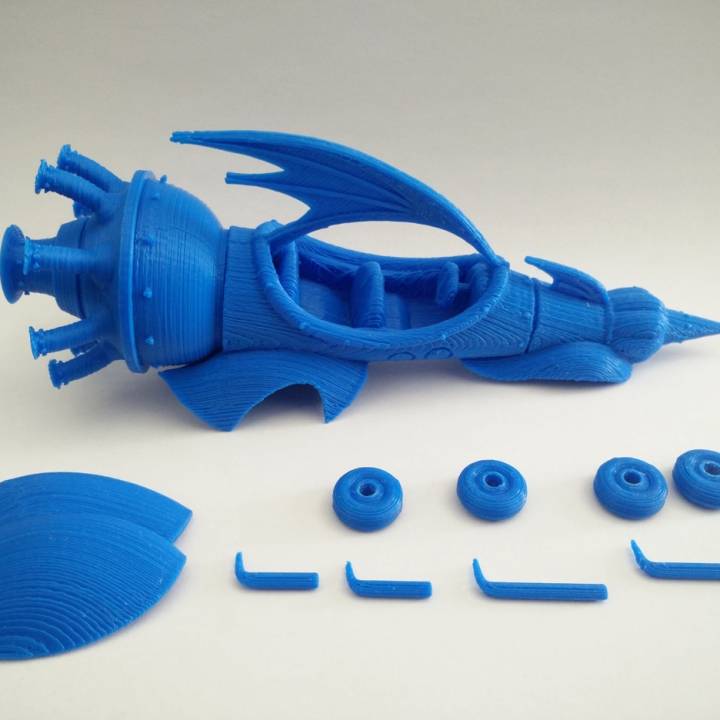 3D Printable Wacky Races - The Mean Machine by Vadim Drok
