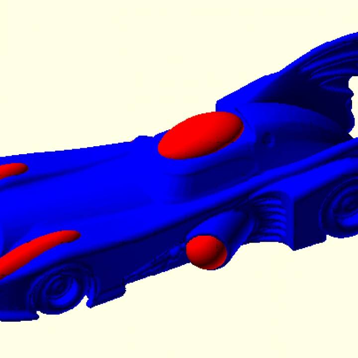 3D Printable Computer Mouse BatMobile by Jean Luc