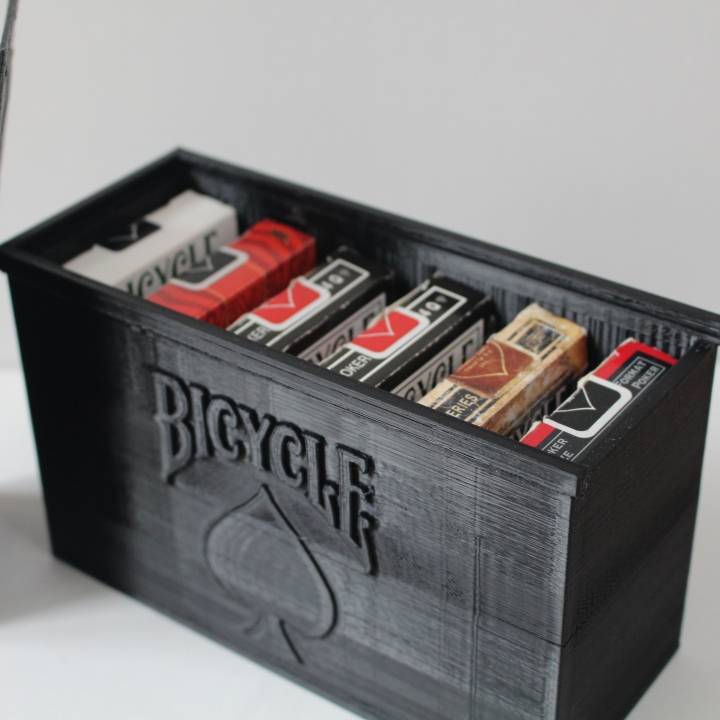 3D Printable Bicycle playing card brick/deck box by Saxon Fullwood