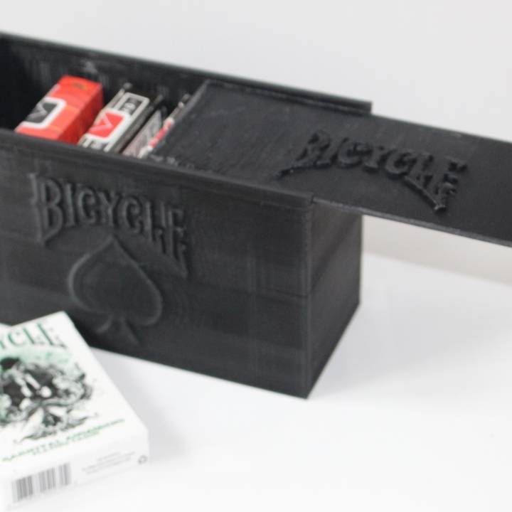 3D Printable Bicycle playing card brick/deck box by Saxon Fullwood
