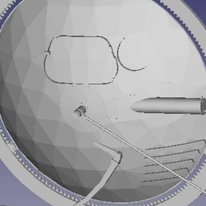 3D Printable 15mm Monowheel tank w/ Lego compatible weaponry by Tim Youngs