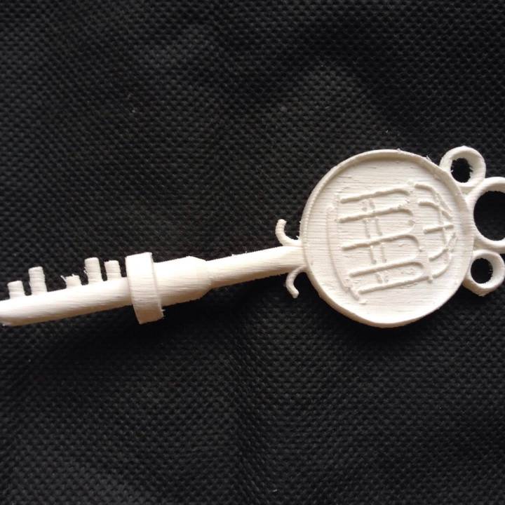 3D Printable Bioshock Infinite Key by Devin Gentner