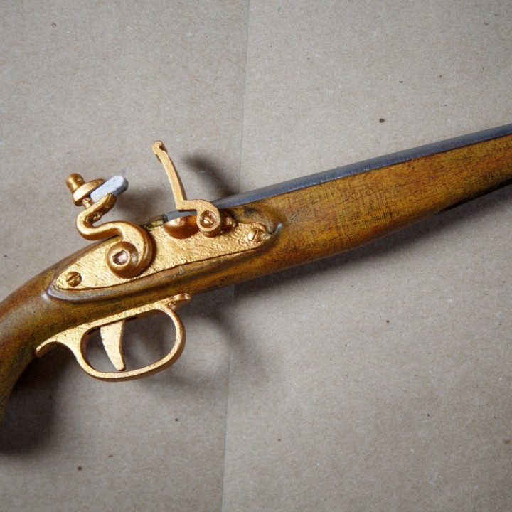 3D Print of Flintlock Pistol by Tihonuk85