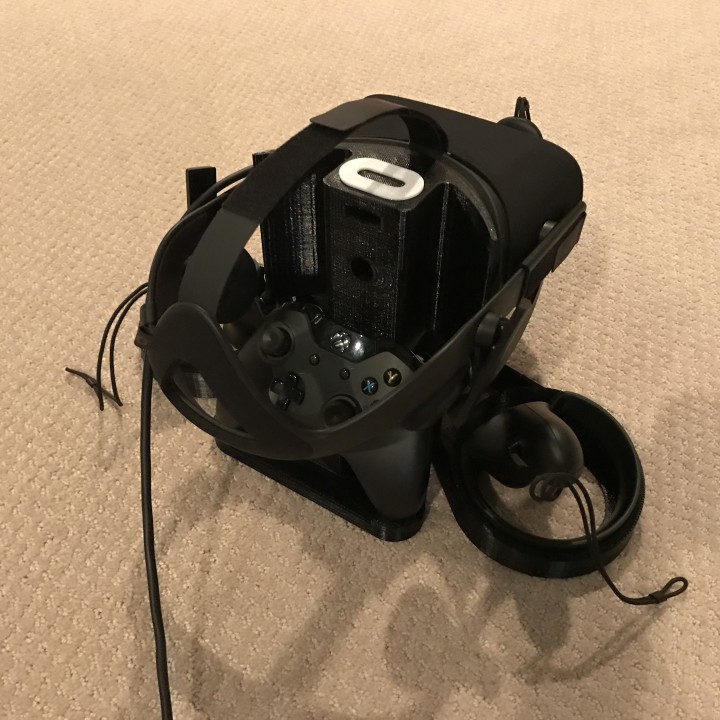 3D Printable Oculus Rift CV1 Stand (Version 2) by Jim Bob