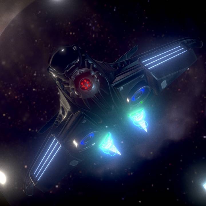 3D Printable Intergalactic Spaceship by Dennis Haupt