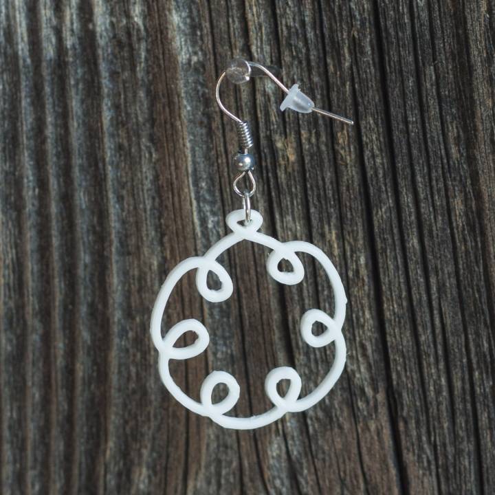 3D Printable Earrings loop 1 by Michal Fanta